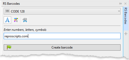 Barcodes plugin for CorelDraw from ReproScripts BarCodes library